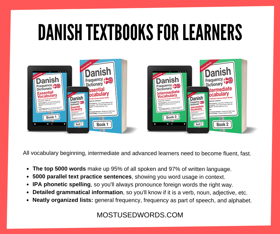 Danish Textbooks For Learners – MostUsedWords
